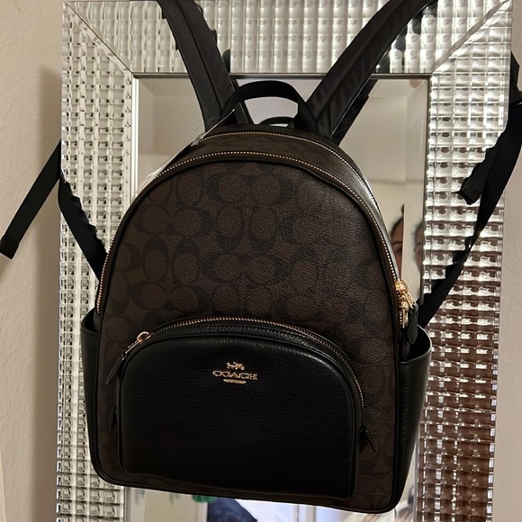 Coach | Bags | Coach Leather Signature Logo Backpack Brand New | Poshmark